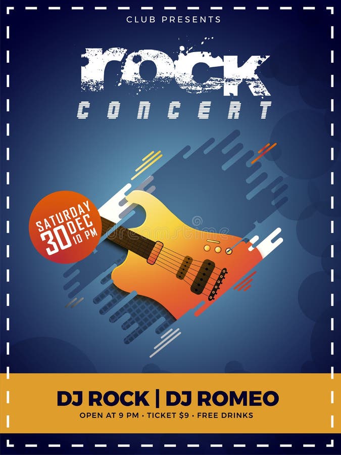 Musical Flyer, Poster or Banner. Stock Illustration - Illustration of ...