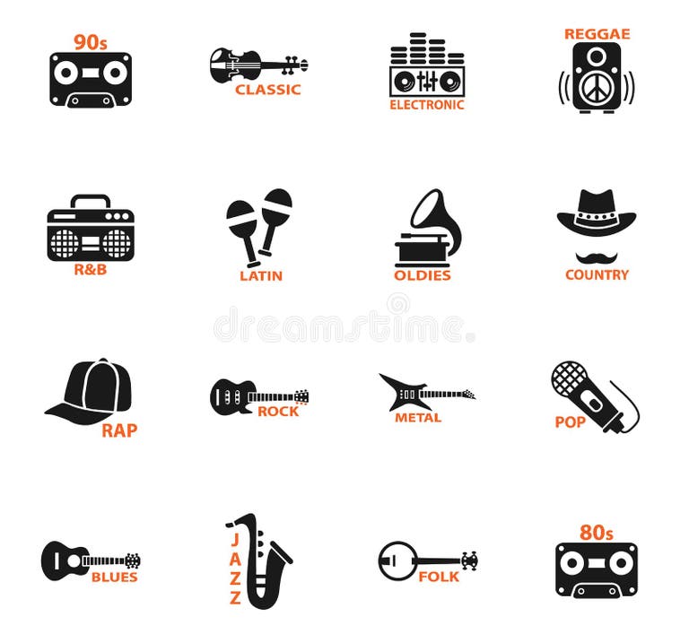 Music Genre Icons Stock Illustrations – 399 Music Genre Icons Stock ...