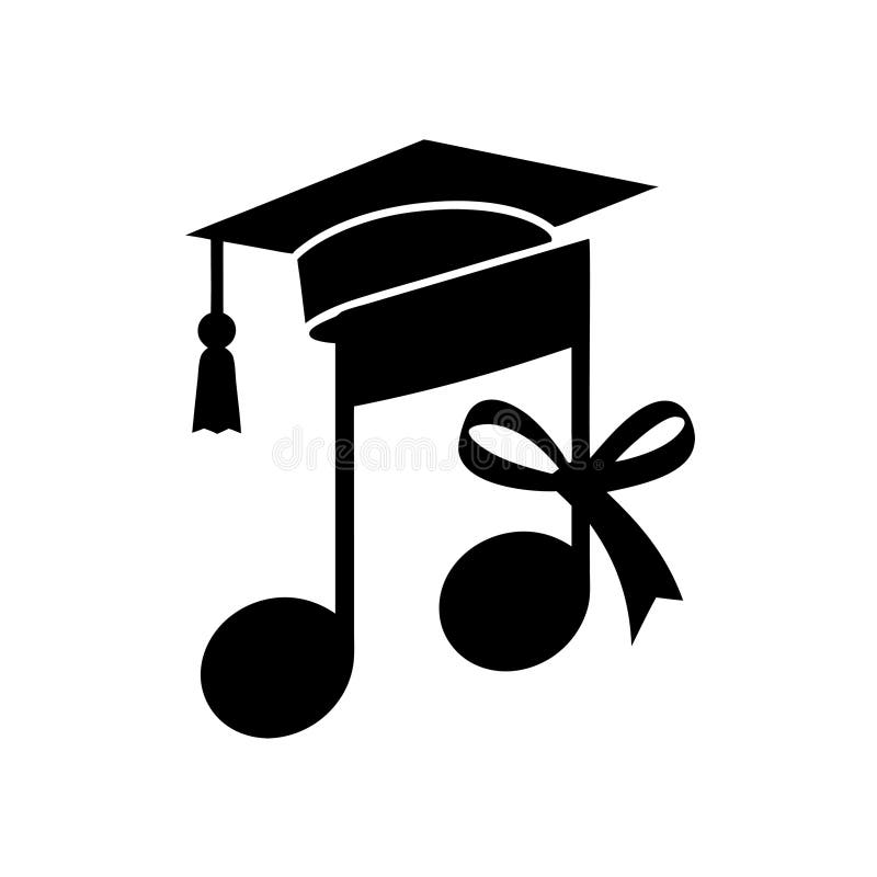 Musical Graduation Cap Symbol Educational Music Vector Design Stock ...