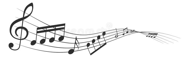 Musical Harmony Flow on Note Bearer. Symphony Sign Stock Vector ...