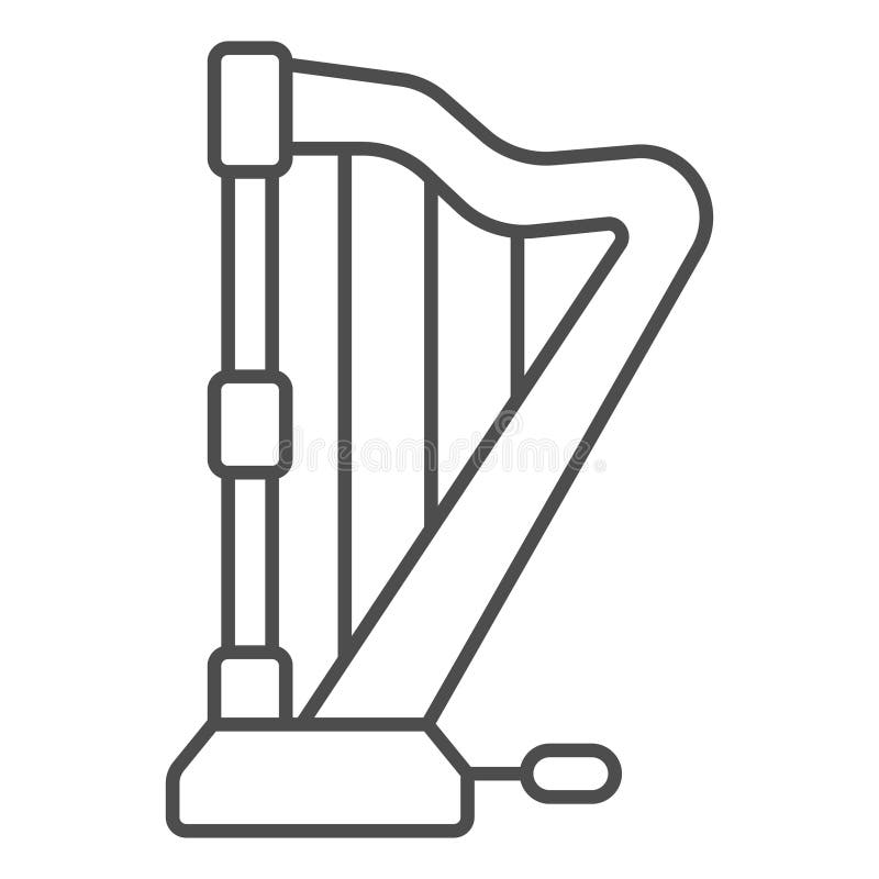 Musical Harp with Pedal Isometric Icon, Music Instruments Concept ...