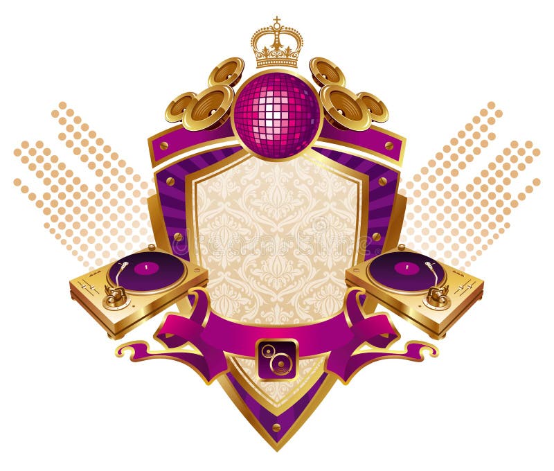 Musical golden banners stock vector. Illustration of golden - 10120793