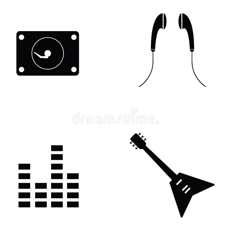 Musical icon set stock illustration. Illustration of studio - 102679611