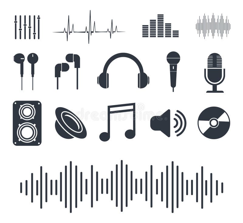 Musical icons stock vector. Illustration of multimedia - 34854091