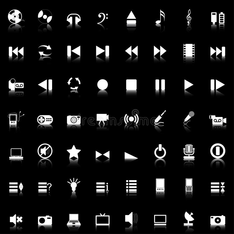 Musical icons set stock vector. Illustration of equipment - 12173749