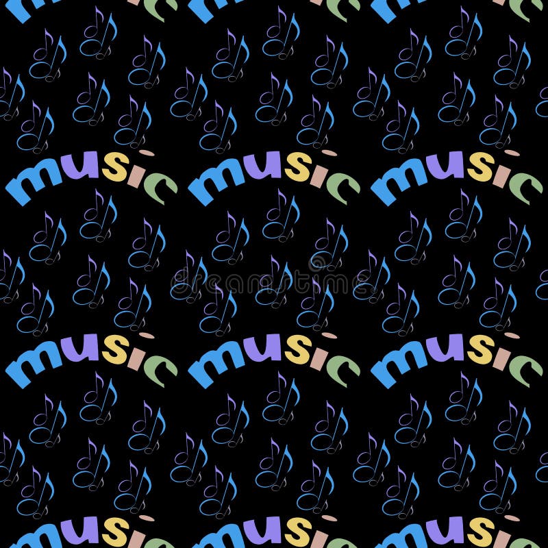 Musical Inscriptions and Randomly Scattered Blue Notes on a Black ...