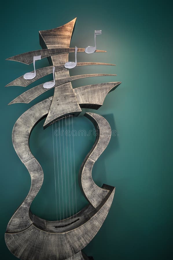 Musical Instrument Art Statue Editorial Stock Photo - Image of ...