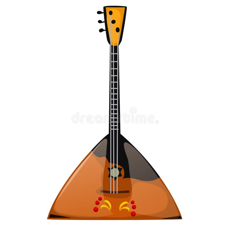 Musical Instrument Balalaika on a White Background Stock Vector ...