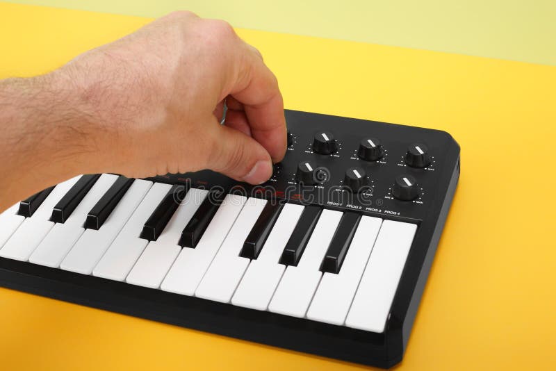 Musical Instrument - Hand Control MIDI Keyboard Stock Image - Image of ...