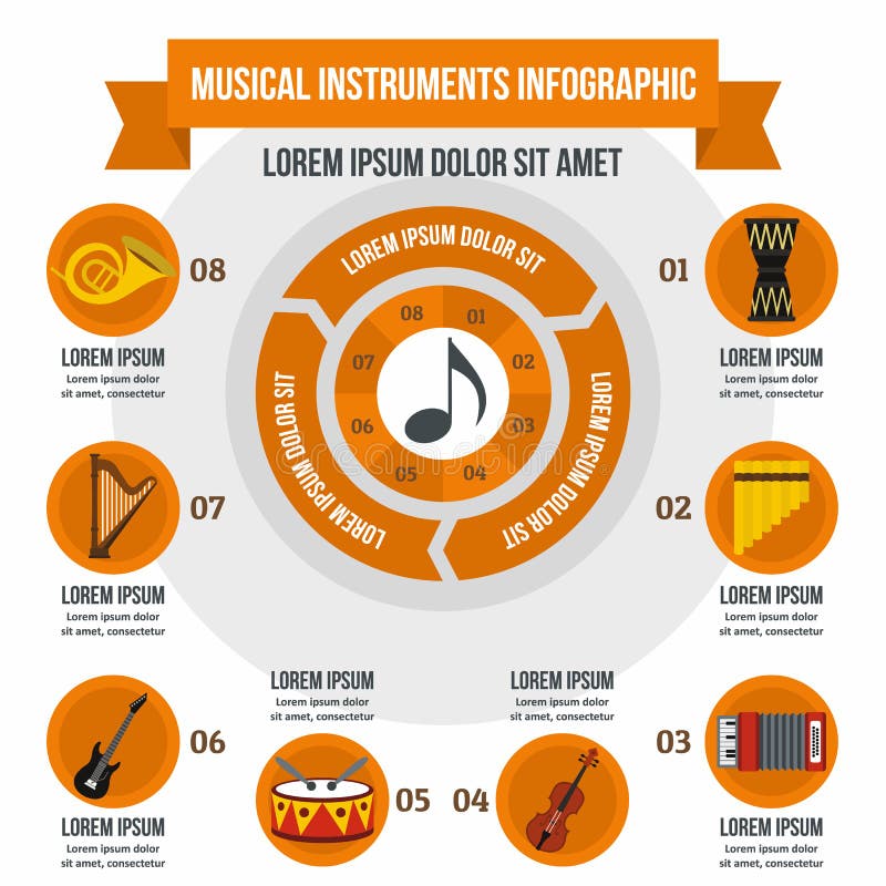 Musical infographic stock vector. Illustration of disk - 31635601