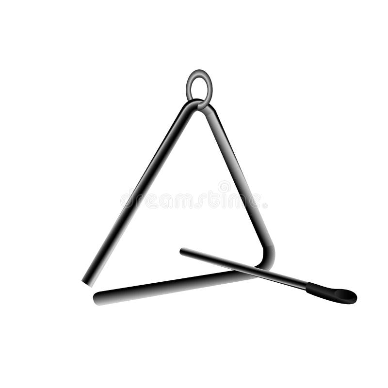 Isolated Triangle Instrument Outline Stock Illustration - Illustration ...