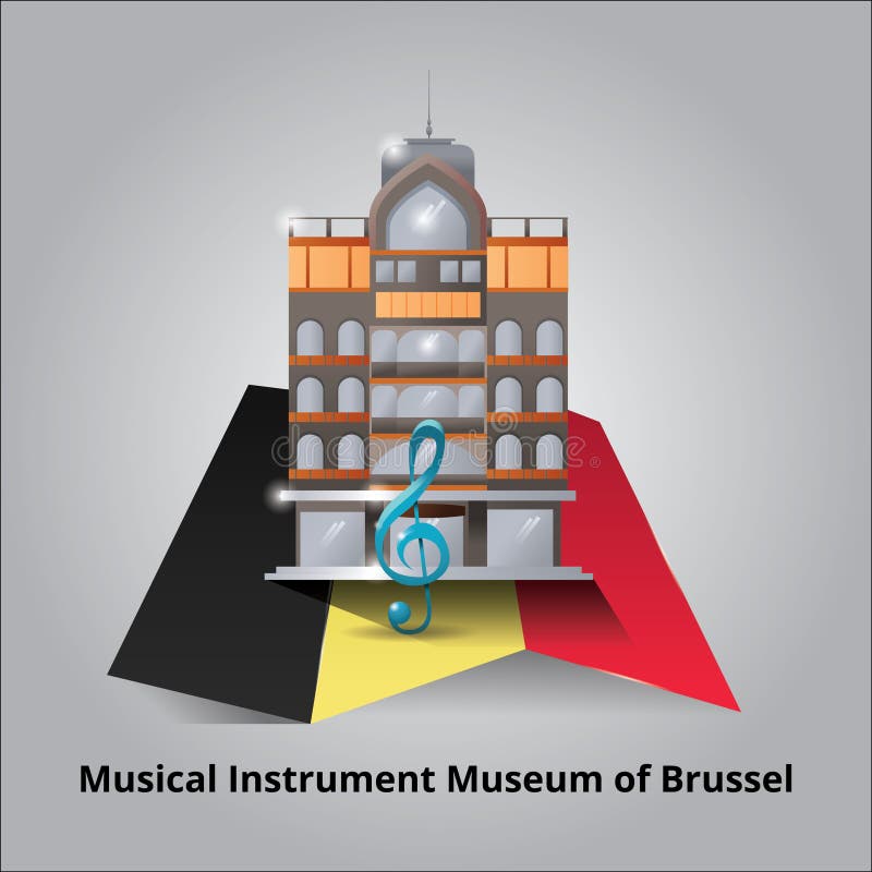 Musical Instrument Museum of Brussel. Vector Illustration Decorative ...