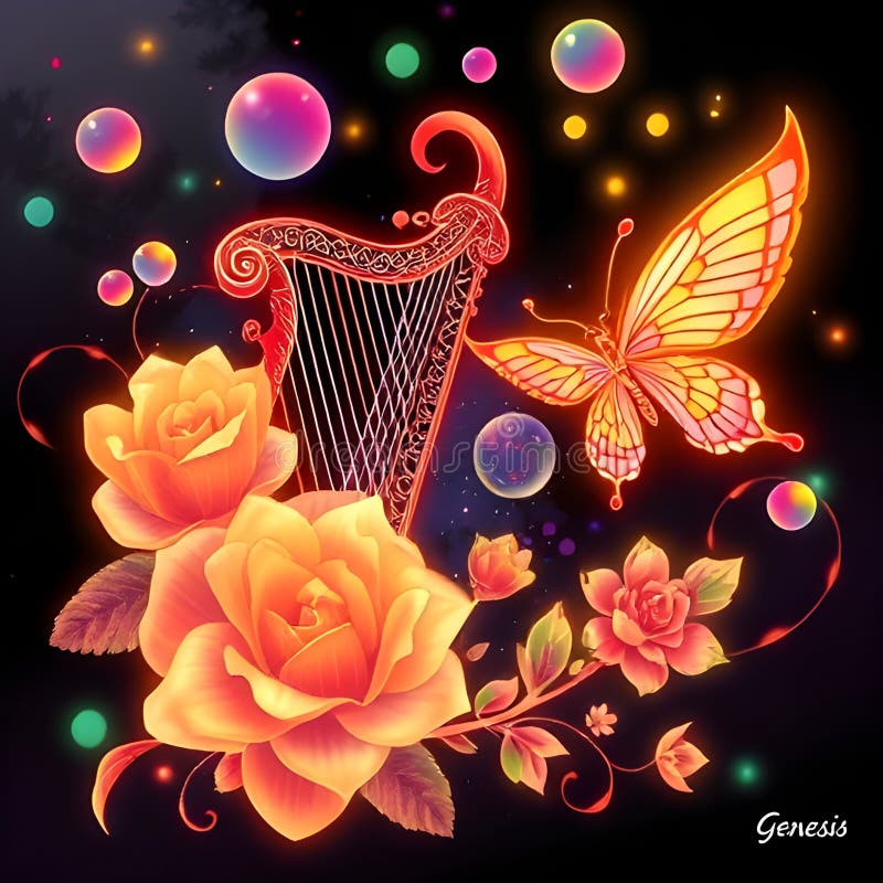 Musical Instrument Pins, Bubble Butterfly Flower Stock Photo - Image of ...
