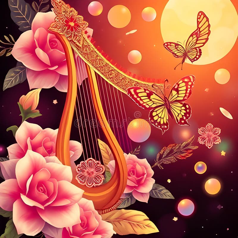 Musical Instrument Pins, Bubble Butterfly Flower Stock Photo - Image of ...