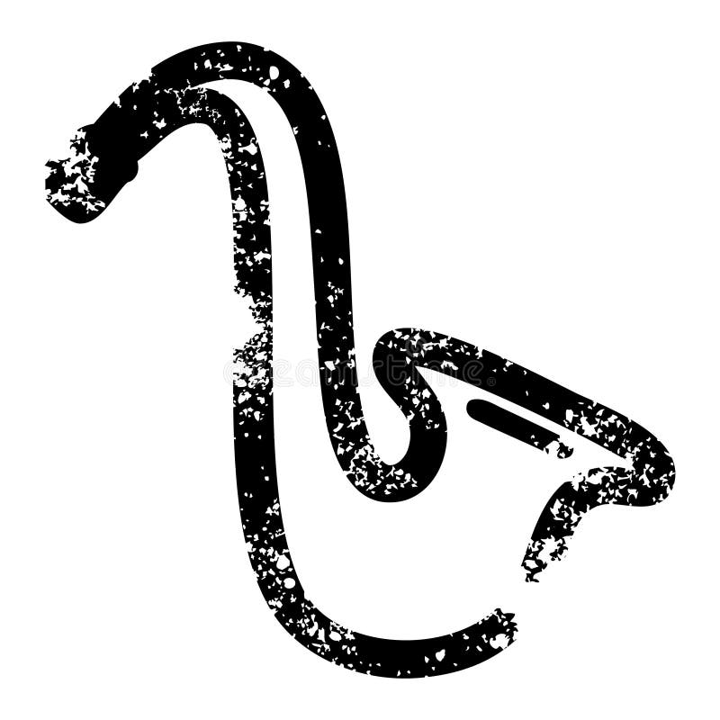 Musical Instrument Saxophone Icon Symbol Stock Vector - Illustration of ...