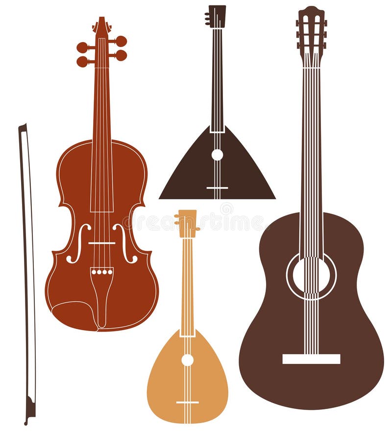 Russian Folk Music Instruments Stock Vector - Illustration of keys ...