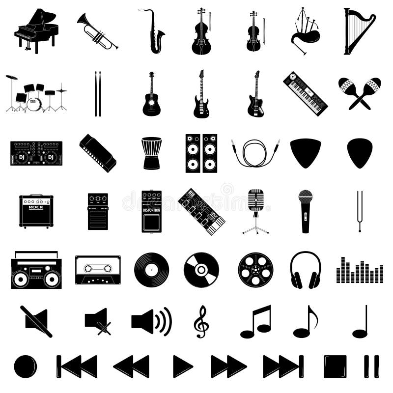 Musical instrument set stock vector. Illustration of acoustic - 60317125