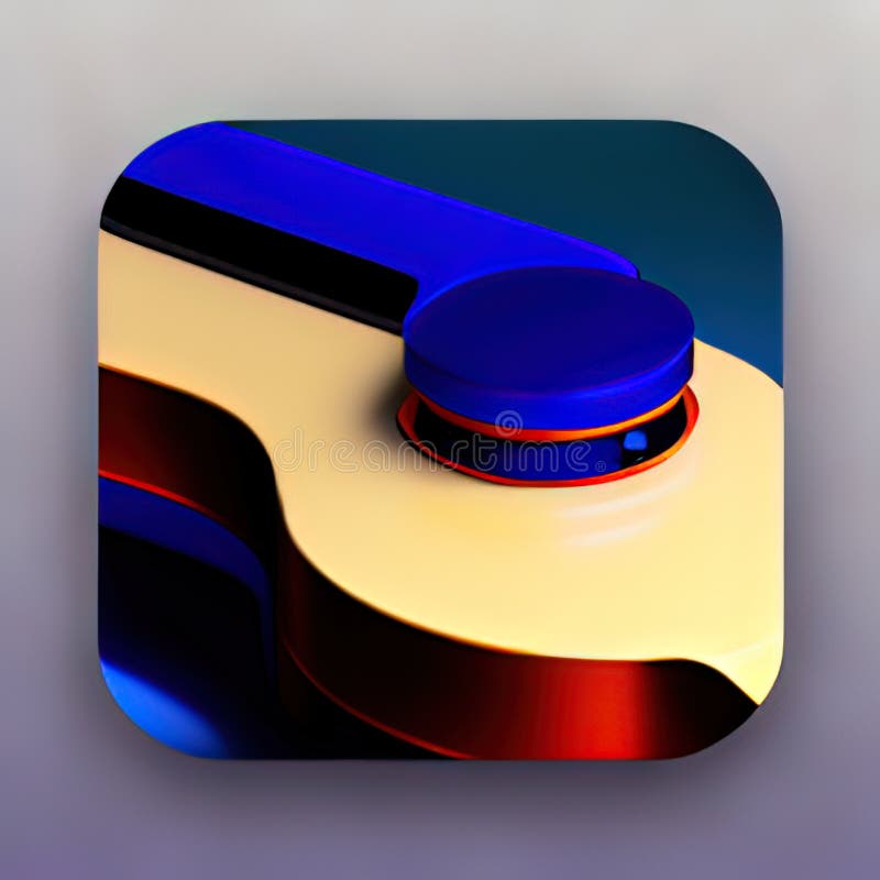 Musical Instrument Software App Icon. Generative AI. Stock Illustration ...