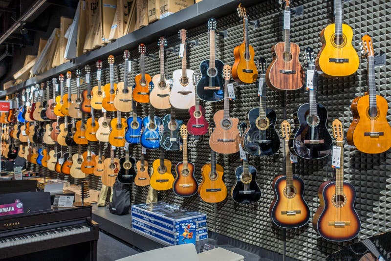 Musical instrument store editorial stock photo. Image of spanish ...