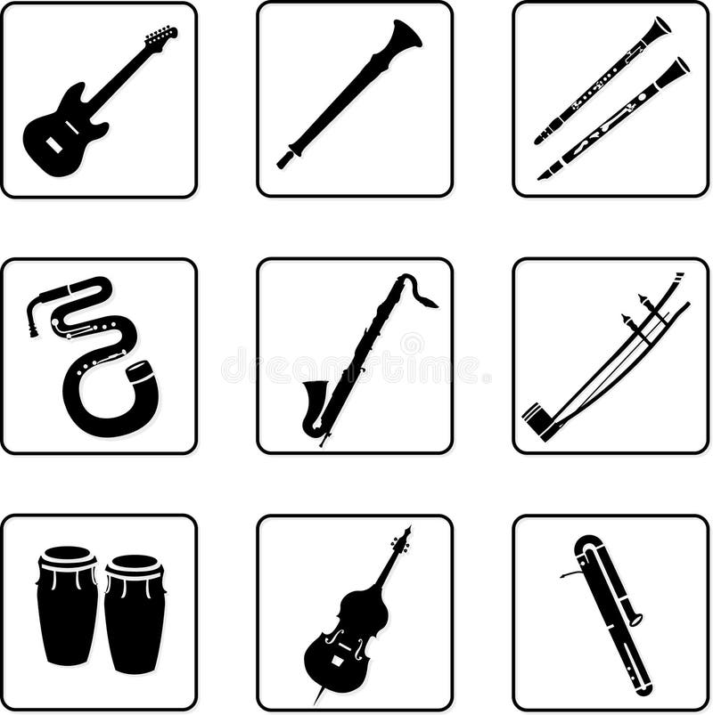 Musical Instruments 1 stock vector. Illustration of bongo - 5204715