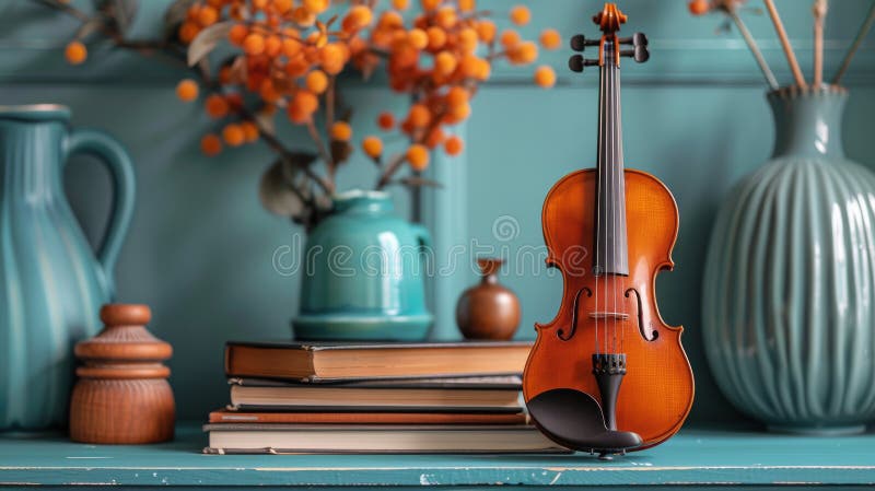Musical Instruments on Blue Background Stock Photo - Image of saxophone ...