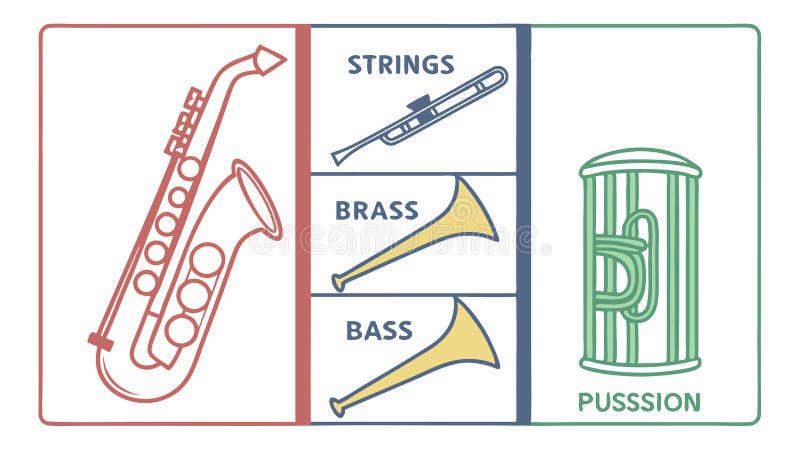 Musical Instruments Brass and String Instrument Illustration Generative ...