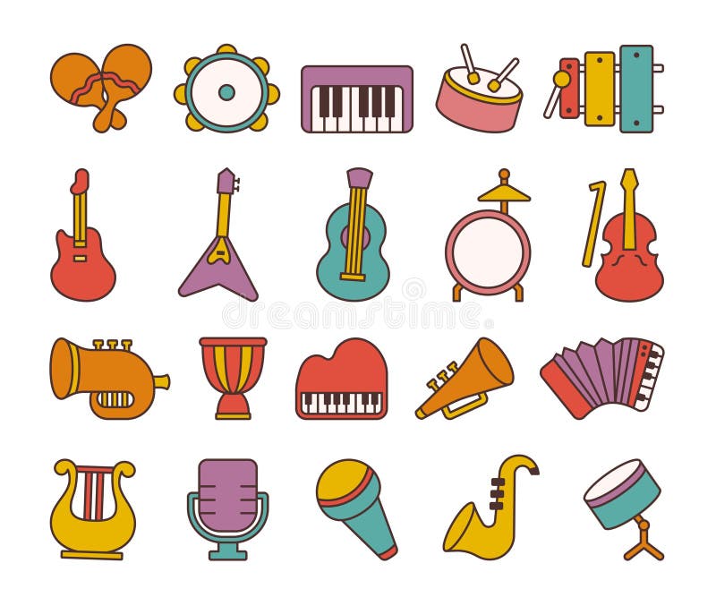 Musical Instruments for Classical Orchestra Stock Illustration ...