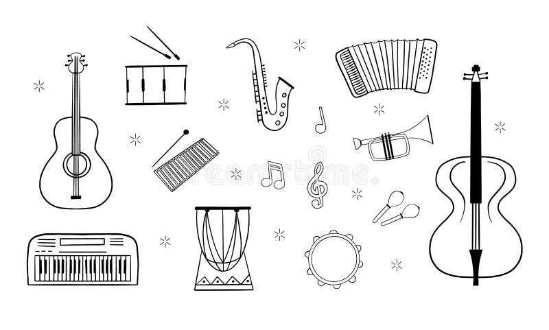 Musical Instruments - Colorful Flat Design Style Objects Stock Vector ...