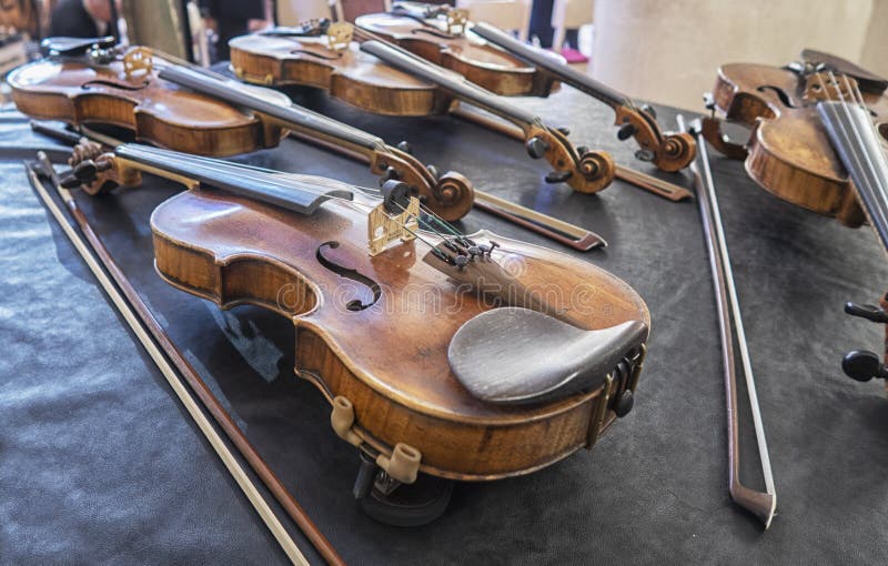 Musical Instruments in the Concert Hall during Intermission Stock Photo ...
