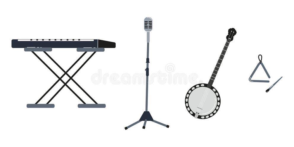 Musical Instruments Displayed in a Creative Arrangement for a ...