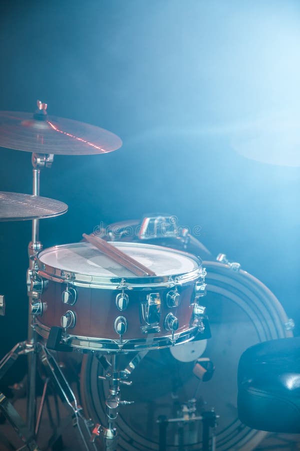 Musical Instruments Drum Kit, Flash of Light, a Beautiful Light Stock ...