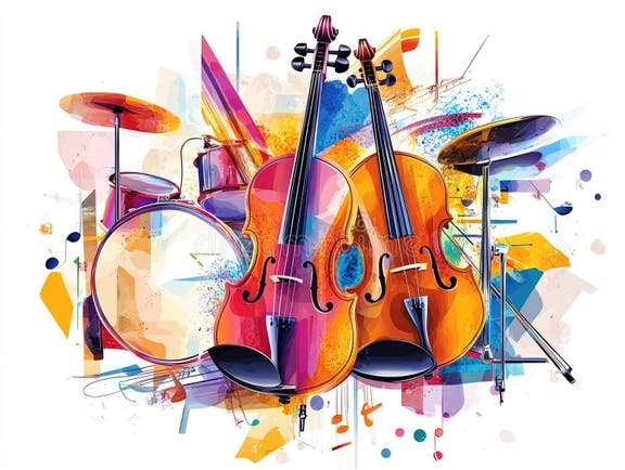 Musical Instruments Ensemble Stock Image - Image of creative, ensemble ...