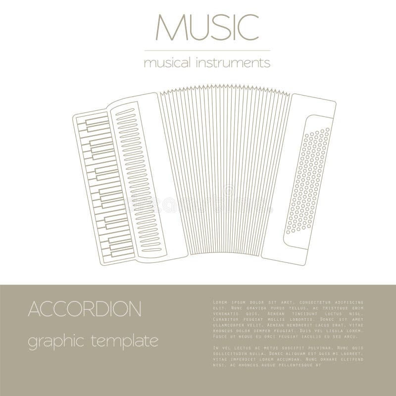 Musical Instruments Graphic Template. Accordion Stock Vector ...