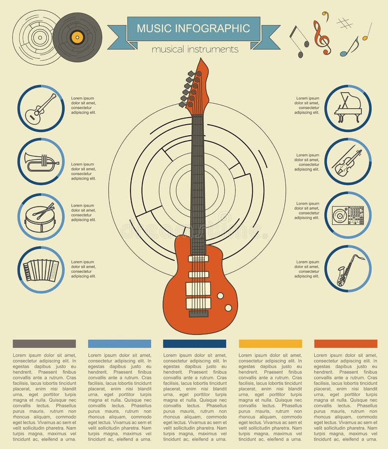 Musical Instruments Graphic Template. All Types of Musical Instr Stock ...