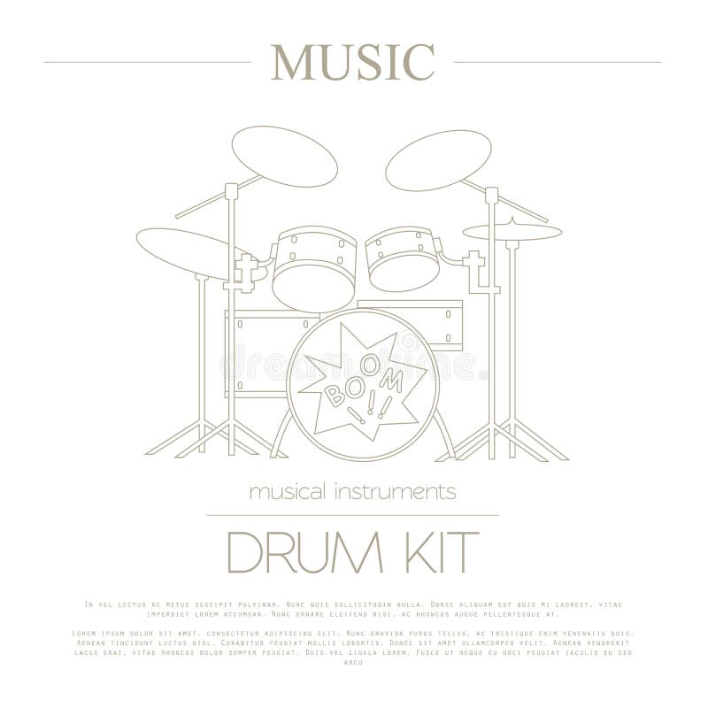 Musical Instruments Graphic Template. Drumkit Stock Vector ...