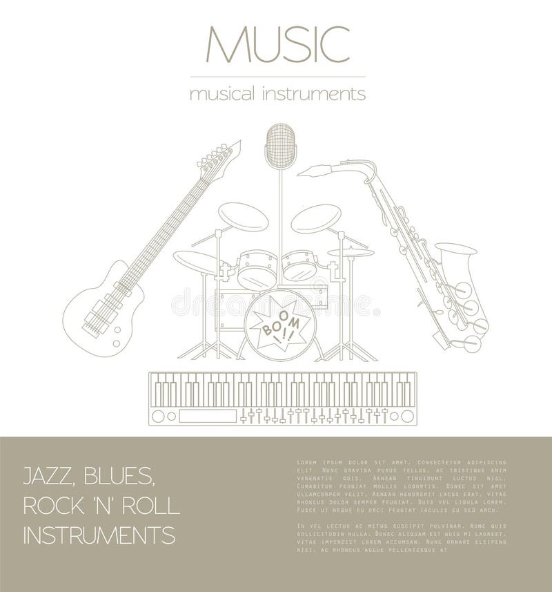 Musical Instruments Graphic Template. Electric Guitar Stock Vector ...