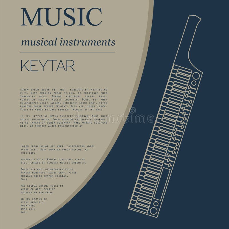 Musical Instruments Graphic Template. Keytar Stock Vector ...