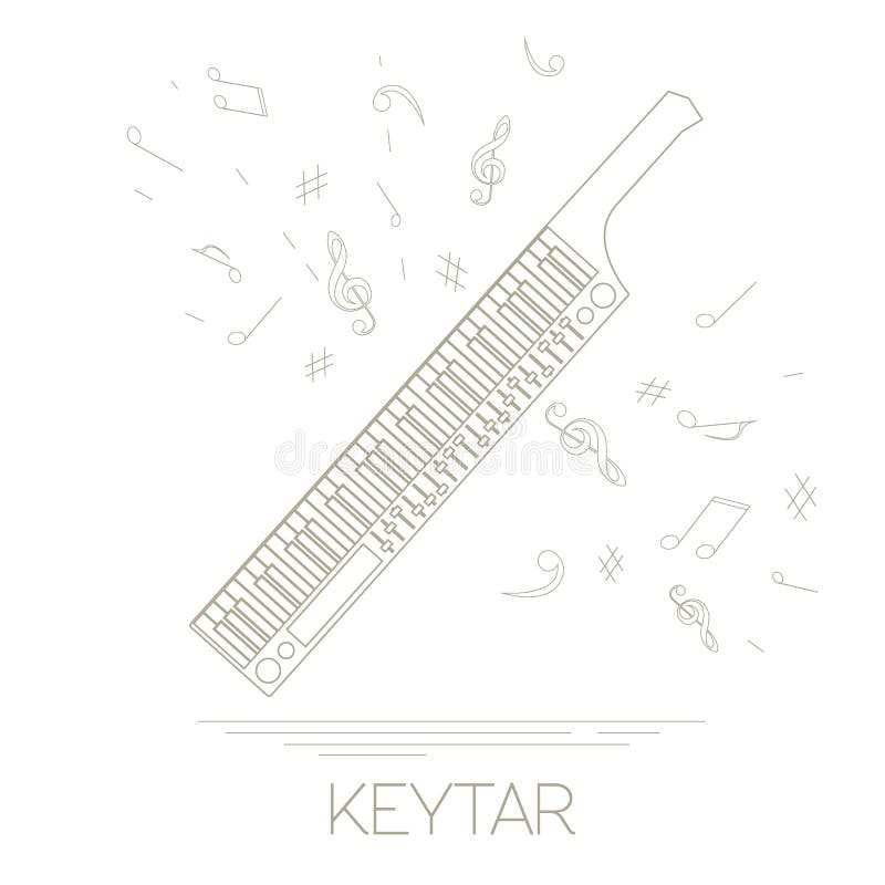 Musical Instruments Graphic Template. Keytar Stock Vector ...