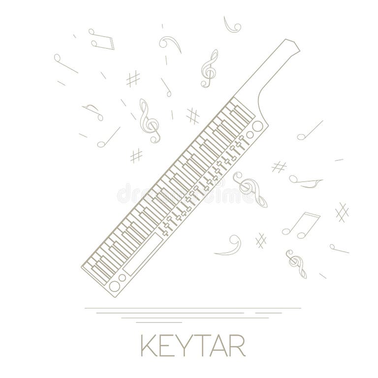 Musical Instruments Graphic Template. Keytar Stock Vector ...