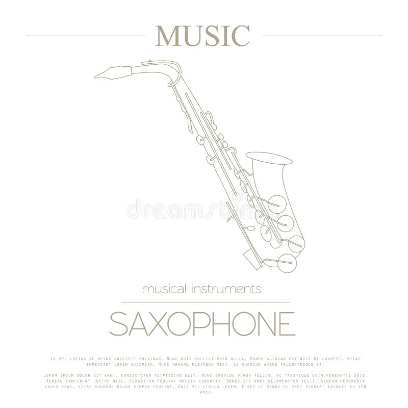 Musical Instruments Graphic Template. Saxophone Stock Vector ...