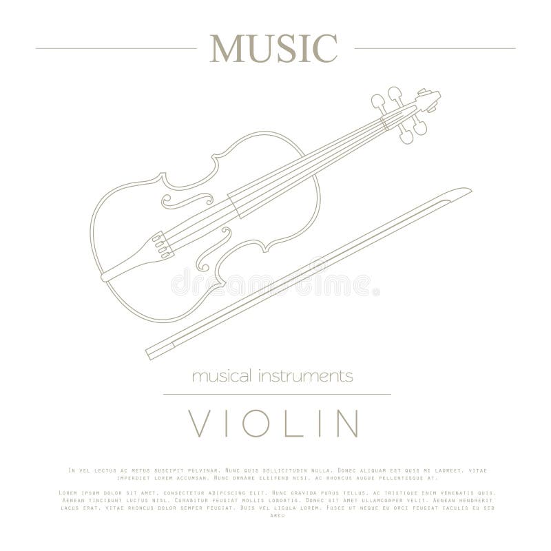Musical Instruments Graphic Template. Violin Stock Vector ...