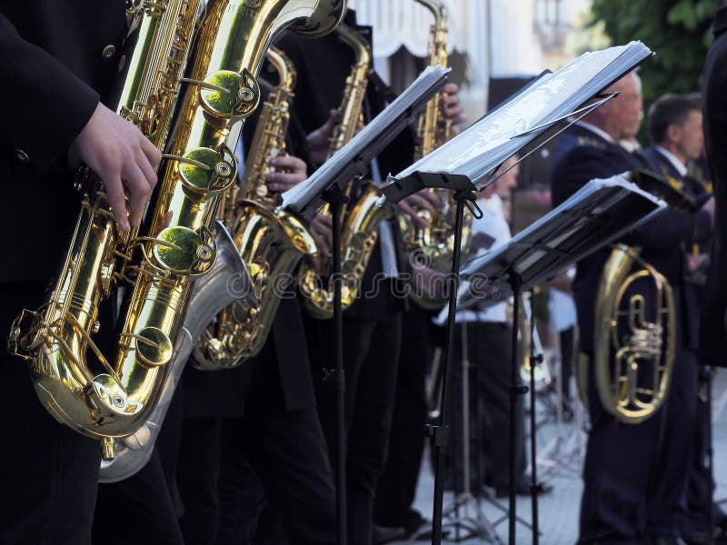 Musical Instruments in Hands Stock Photo - Image of sound, orleans ...