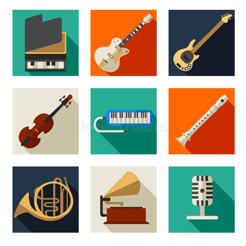 Musical icons stock vector. Illustration of star, music - 5077886
