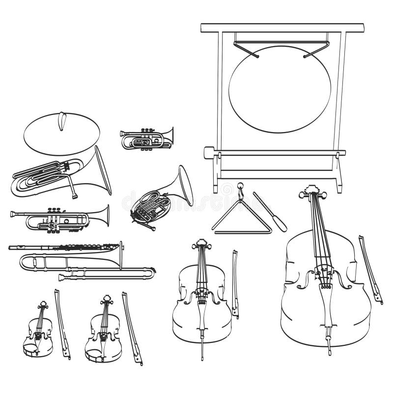 Musical Instruments - Orchestra Stock Illustration - Illustration of ...