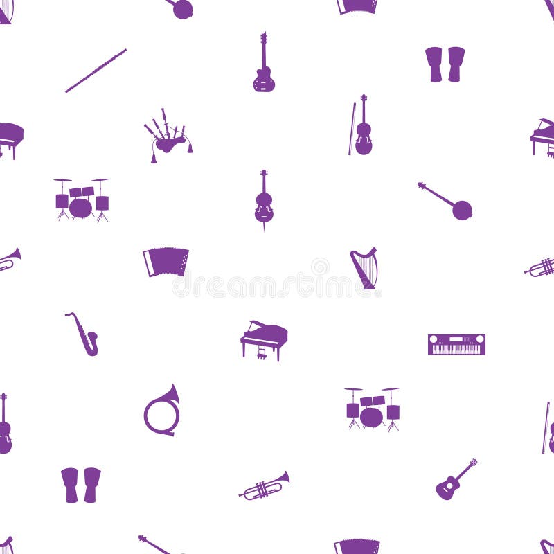 Musical Instruments Pattern Eps10 Stock Vector - Illustration of design ...