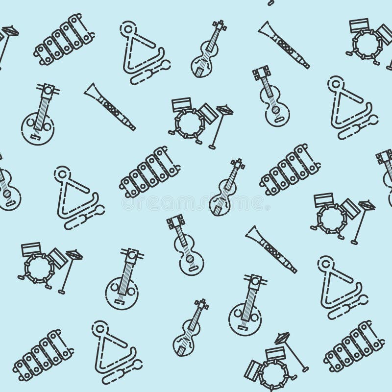 Musical Instruments Pattern Stock Illustrations – 4,493 Musical ...