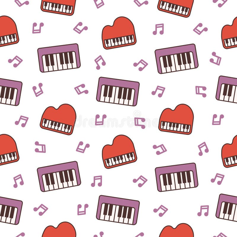 Musical Instruments. Seamless Pattern Stock Vector - Illustration of ...