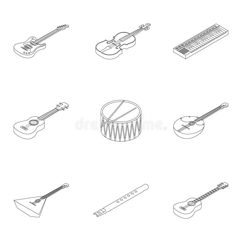 Musical Instruments Set Icons in Outline Style. Big Collection of ... Musical Instruments Set Icons in Outline Style. Big Collection of ...