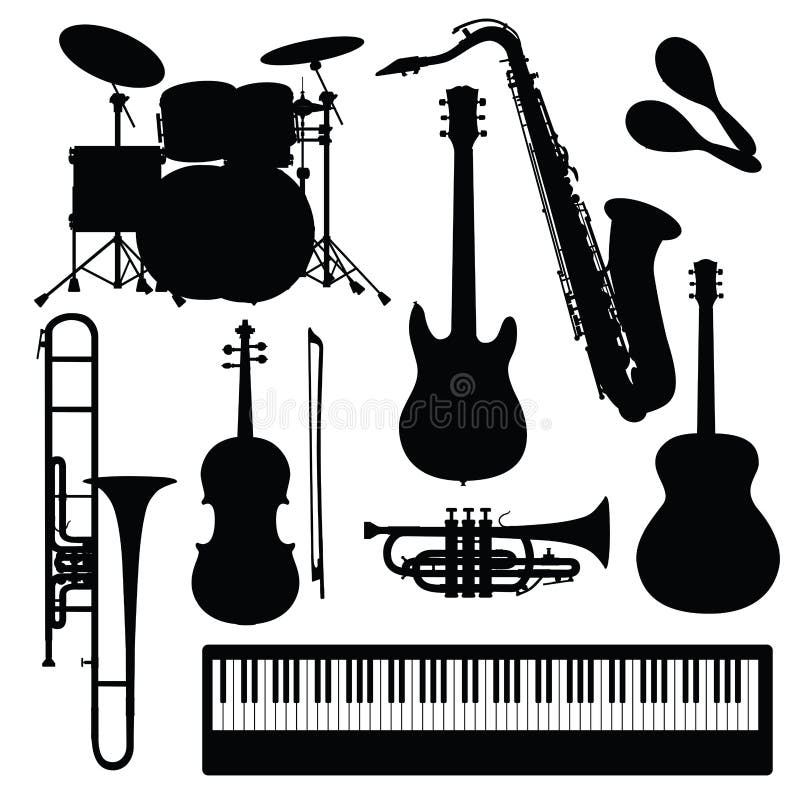 Musical instruments stock vector. Illustration of clip - 53252192