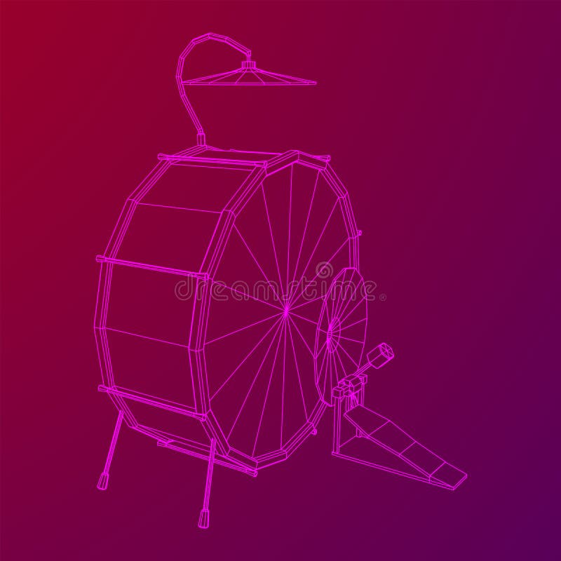 Musical Instruments Set. Rock Band Drum Kit Stock Vector - Illustration ...